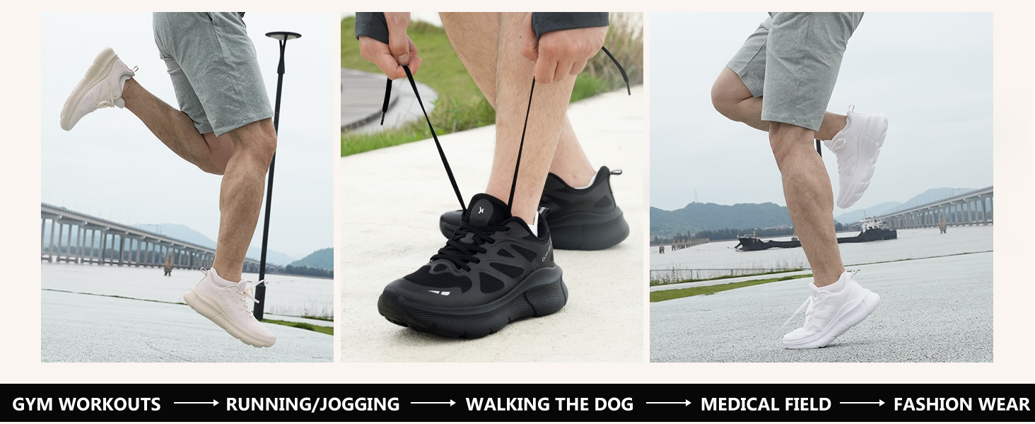 Hawkwell Mens Running Shoes Walking Casual Sneakers Comfort Fashion ...