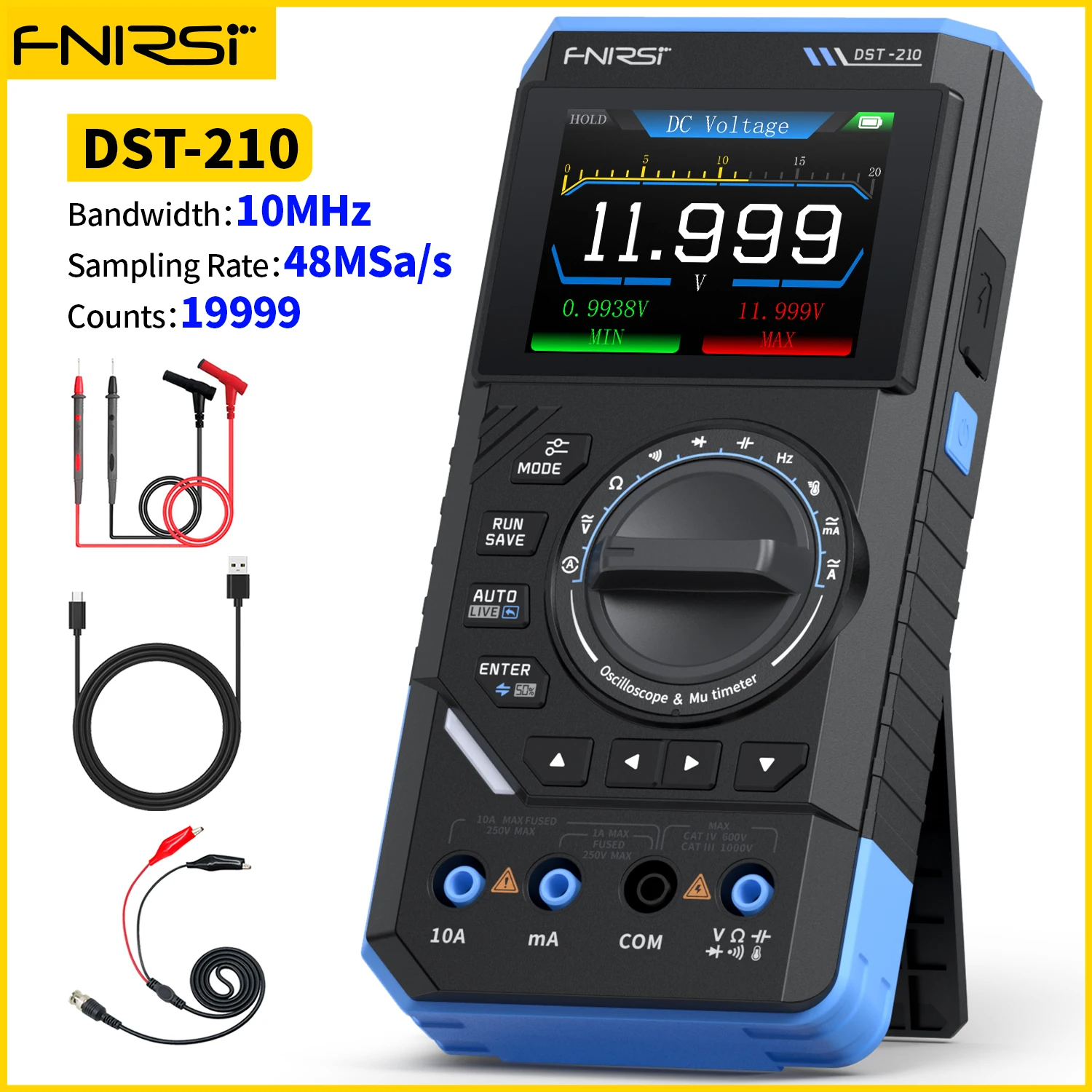 FNIRSI DST-210, 3 in 1 Electronic Repair Detection Tool, 19999 Counts ...