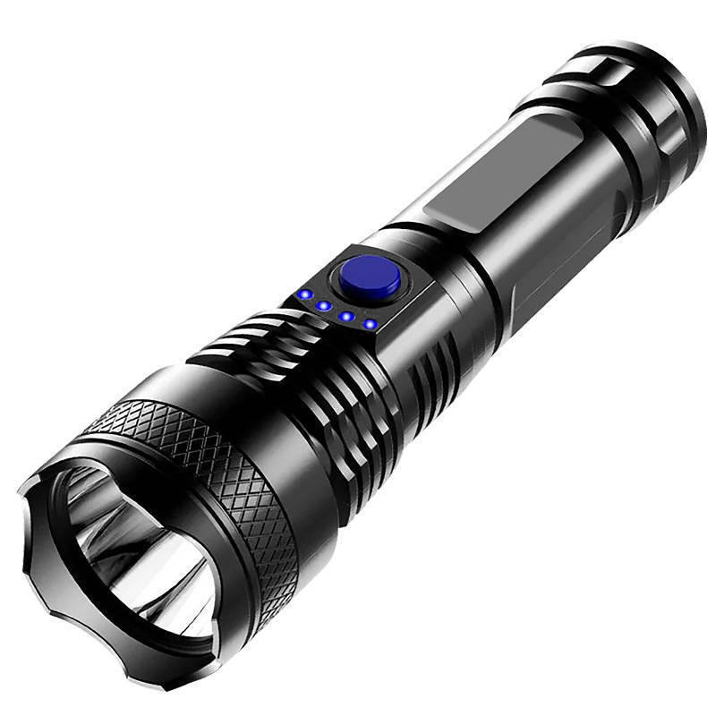 LED Fixed Focus Waterproof Flashlight with Power Display, Suitable for ...