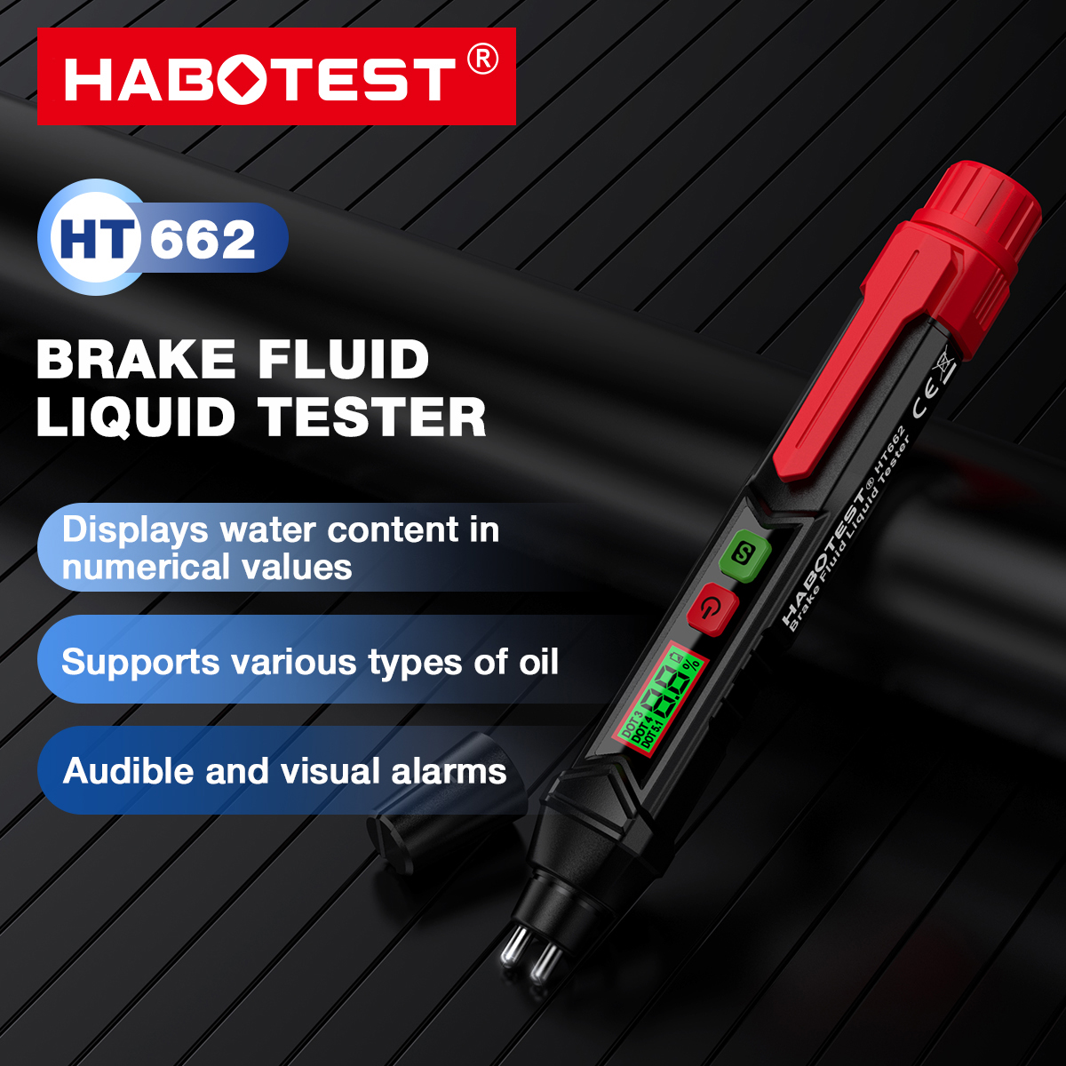 HABOTEST HT662 Portable PPM Natural Gas Analysis Pen Brake Fluid Test ...