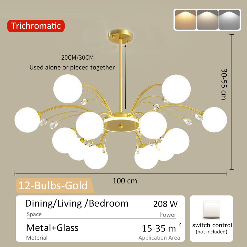 Led Ceiling Pandent Lamp Bedroom Center Lights Modern Chandelier ...