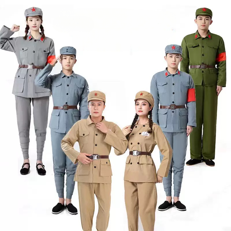 Adult Children's Red Army Eighth Route Army Costume Anti-US Aid Korea ...