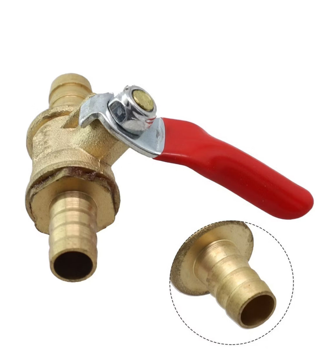Brass Ball Valves For Heater Gas Hose Barbed Fitting 1/4" air Brass ...