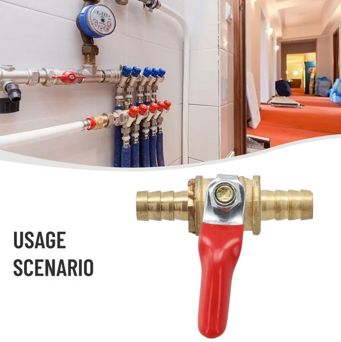 Brass Ball Valves For Heater Gas Hose Barbed Fitting 1/4" air Brass ...