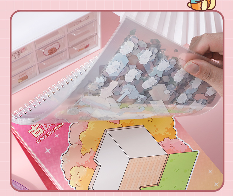 Large Miniature Landscaping Sticker Book Collection 3D Three ...