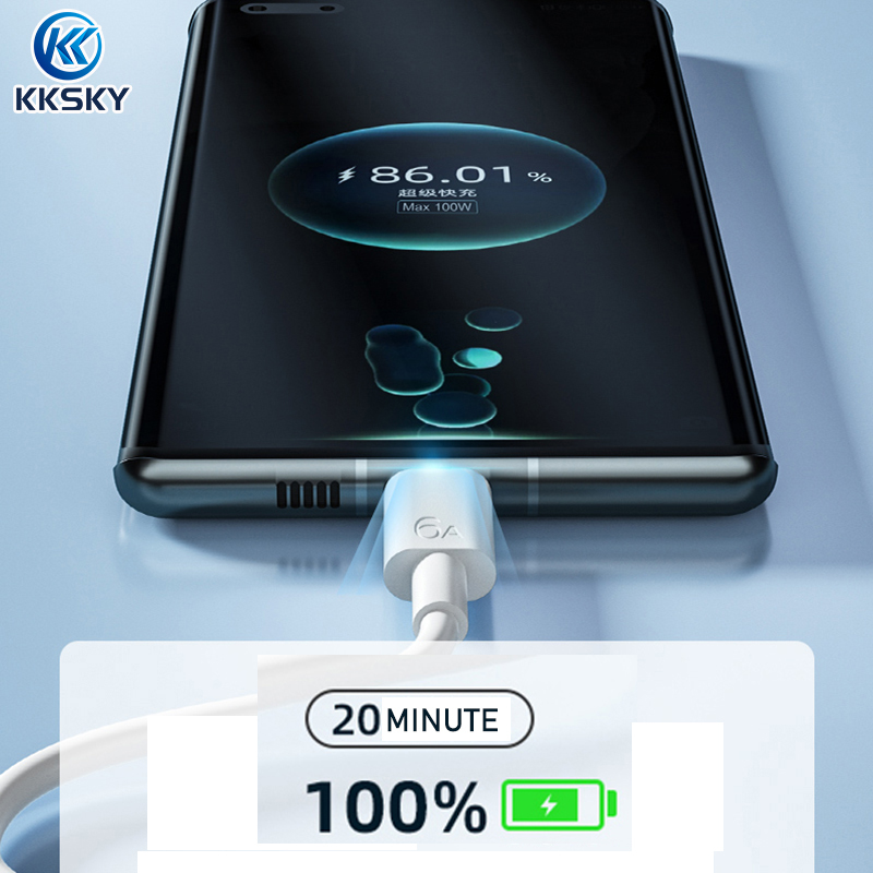 KKSKY Charger Fast charging Power adapter and Type C Cable 120W 6A ...