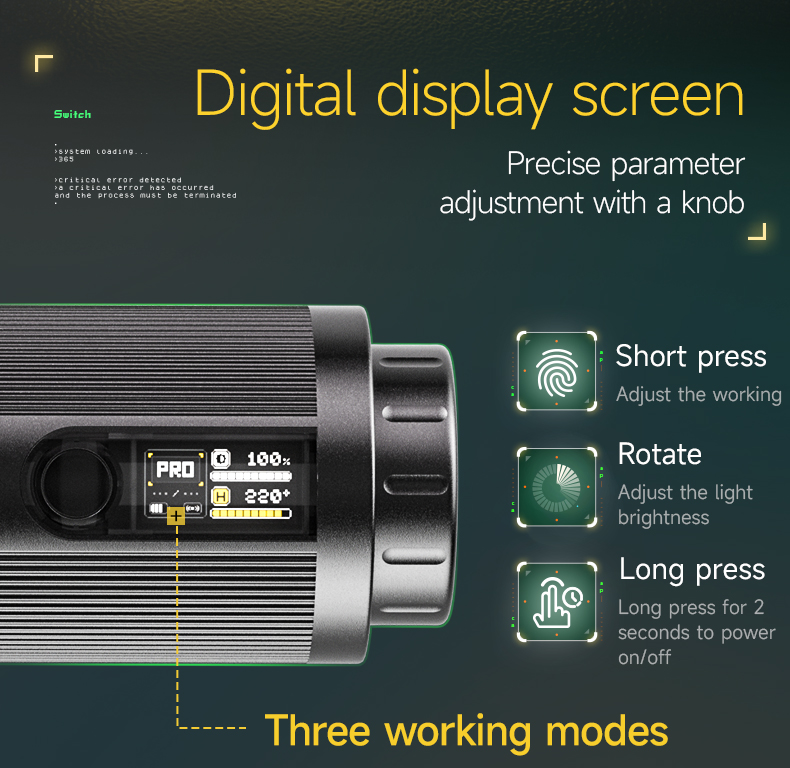 PHOTOOLEX 12W Photography Flashlight Pro Set Full Color Adjustable ...