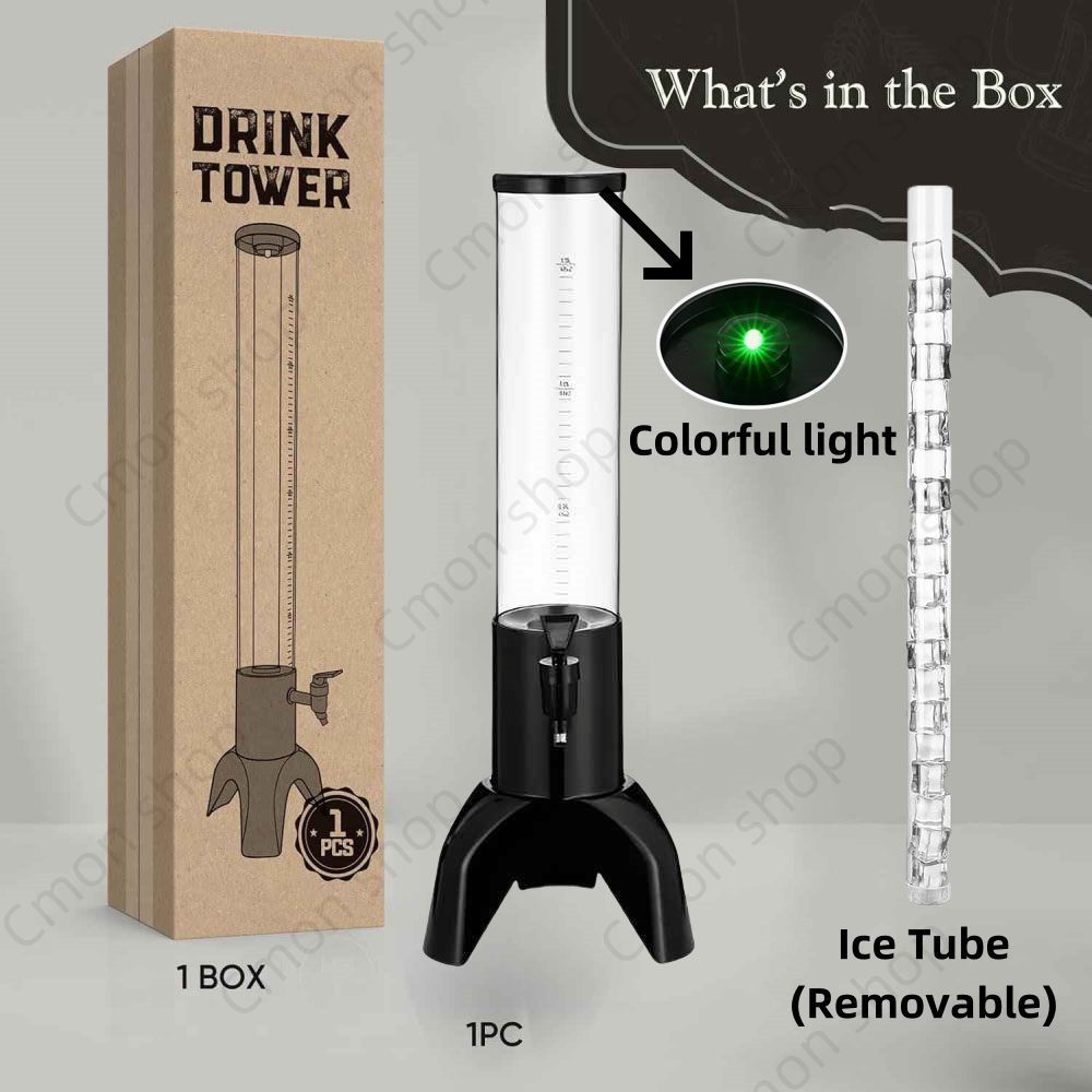3L Beer Tower Dispenser Three-legged Tower Beverage Dispenser Wine ...