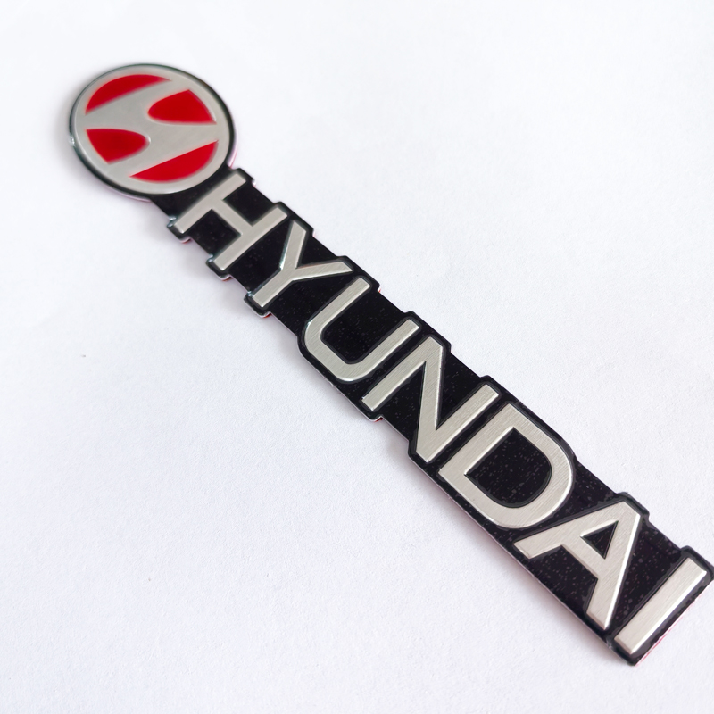1 x Aluminum HYUNDAI Logo Letter Car Auto Decorative Emblem Sticker ...