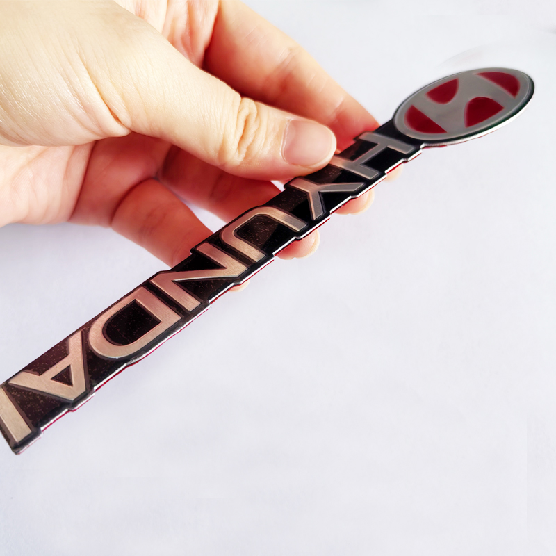 1 x Aluminum HYUNDAI Logo Letter Car Auto Decorative Emblem Sticker ...