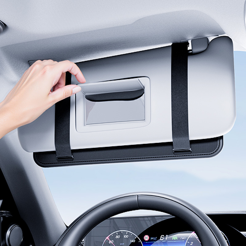 Toyota Car sun visor high-end leather multifunctional card clip tissue ...