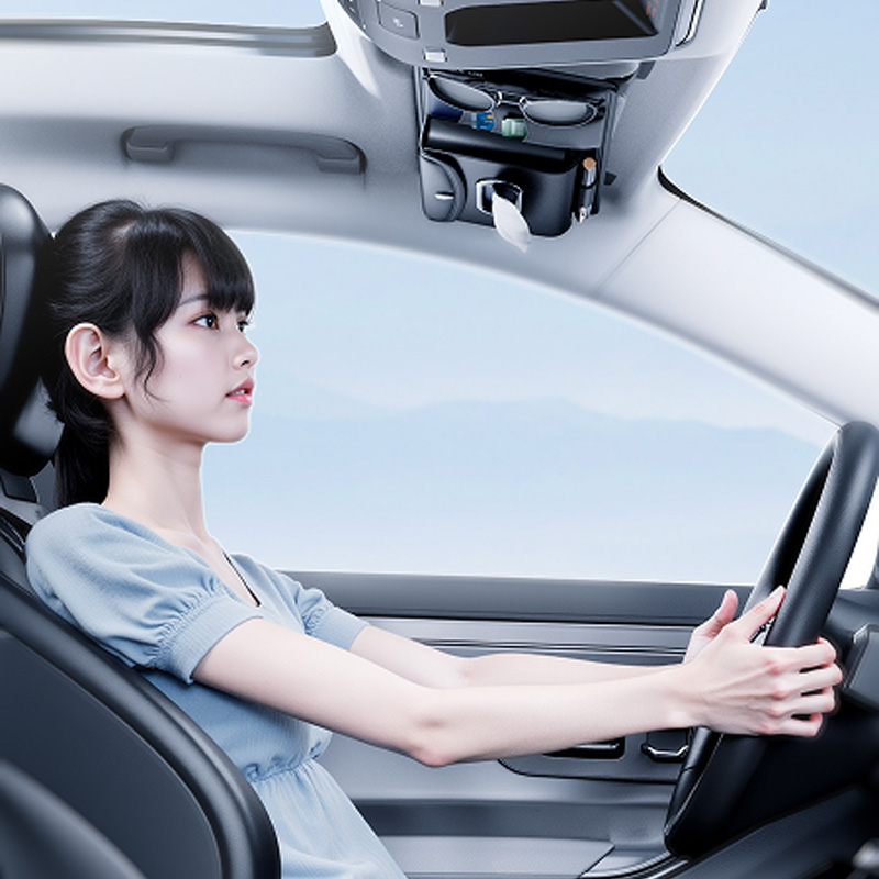 Toyota Car sun visor high-end leather multifunctional card clip tissue ...