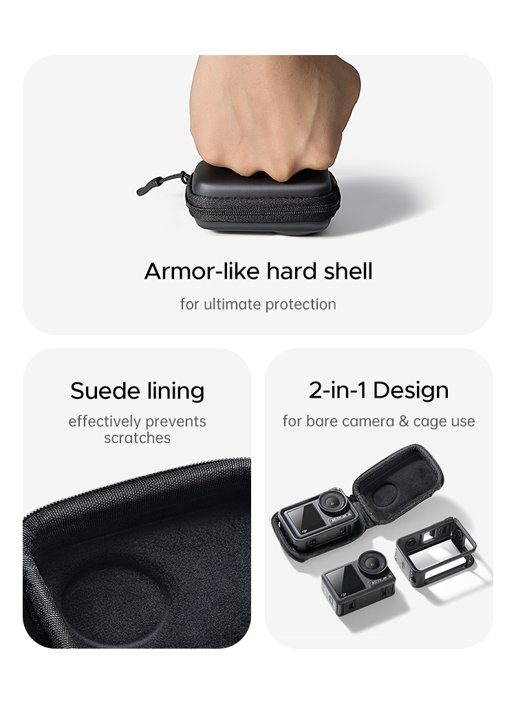 UGREEN Mini Camera Case For DJI Action 5 Pro/4/3 2 in 1 Design For Bare ...