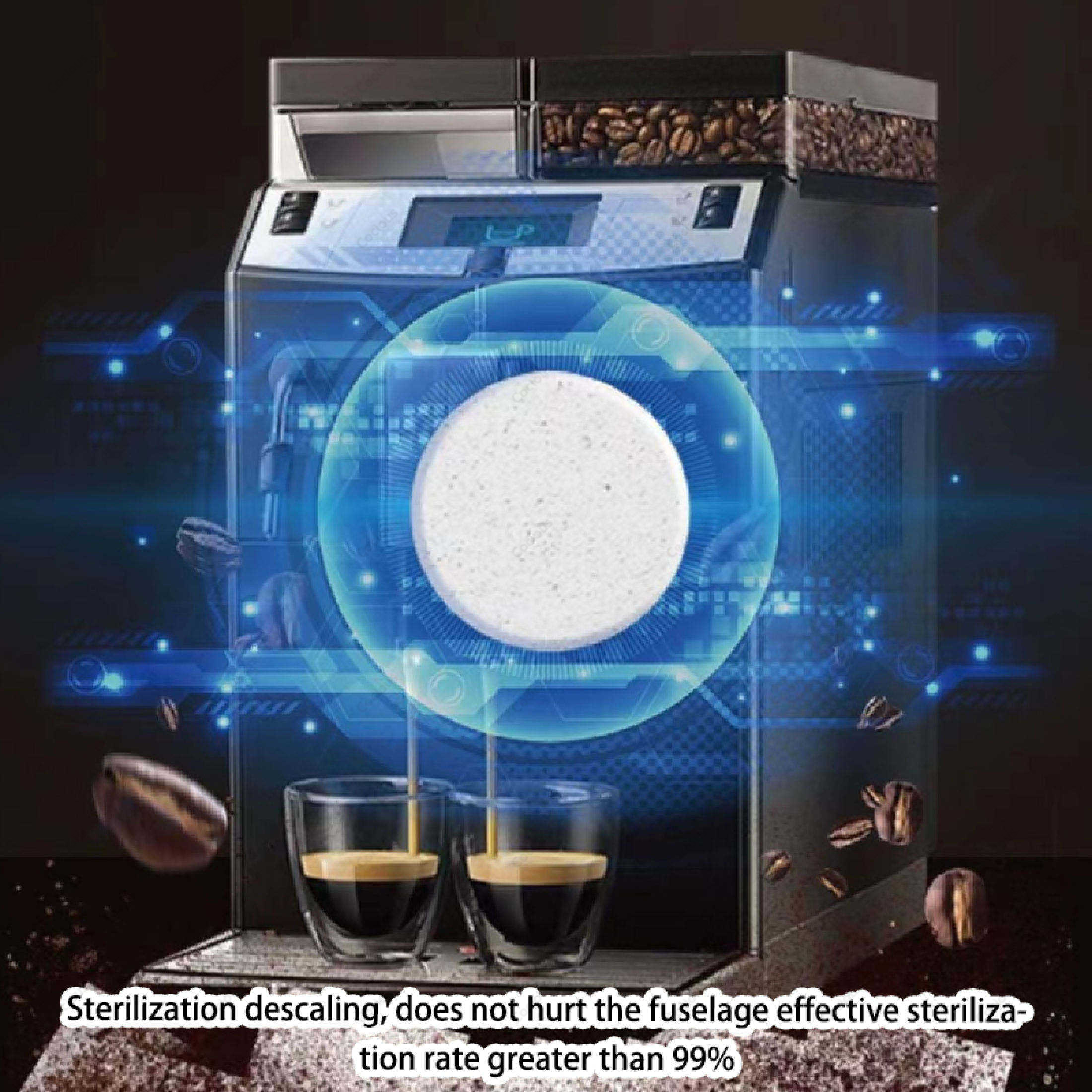 Espresso Coffee Machine Cleaner Grease Tea Scale Effervescent Tablets ...