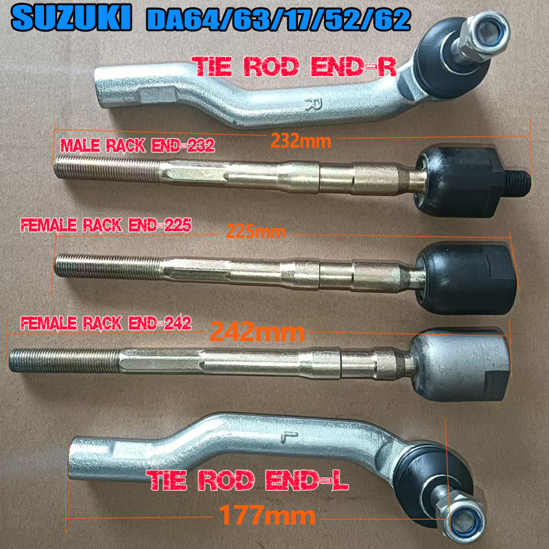 (2pcs)Suzuki DA63 DA64 DA17 DA52 DA62 DA32 Tie rod end /Female Rack end ...
