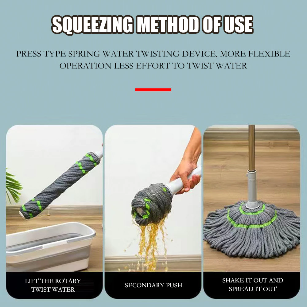 1 CHOISE 360° Spin Mop With Spinner Rorating Easy Map Floor Cleaning ...