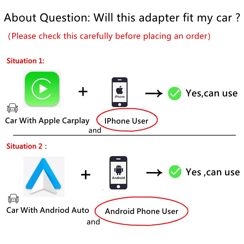 Mini Wired to Wireless 2 in 1 AI Box Carplay 5G Wif & Bluetooth 5.0 ...