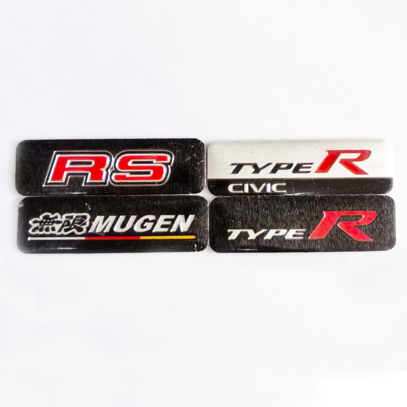 1 X Aluminum TYPE R TYPER RS CIVIC MUGEN Logo Car Auto Decorative ...