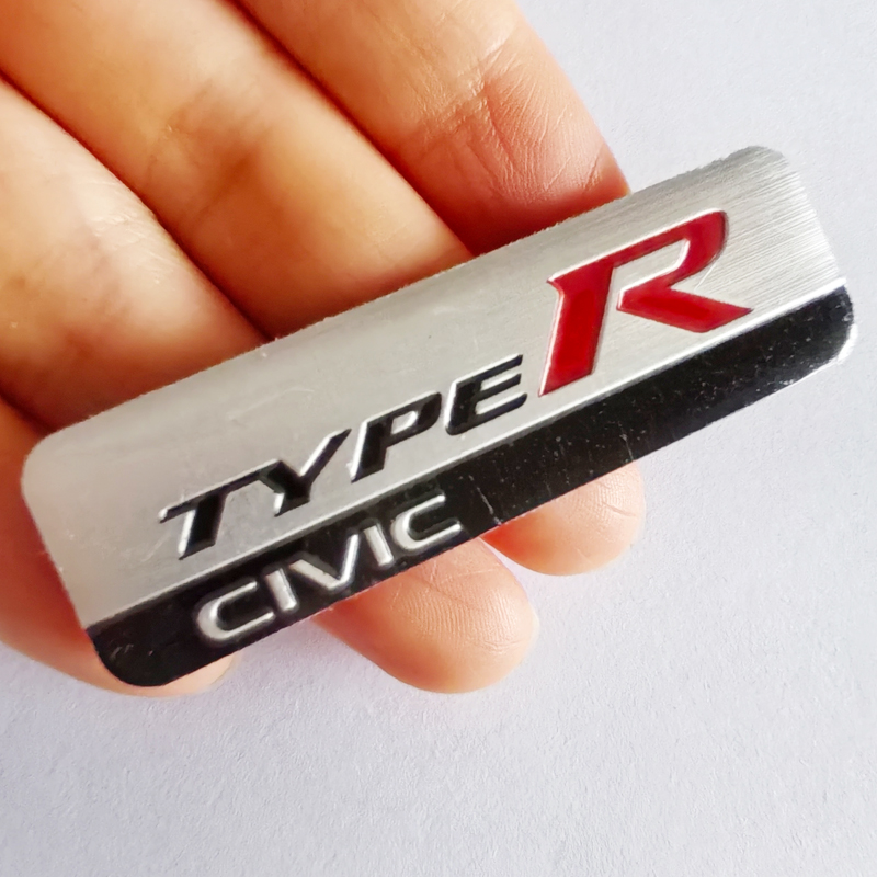 1 X Aluminum TYPE R TYPER RS CIVIC MUGEN Logo Car Auto Decorative ...
