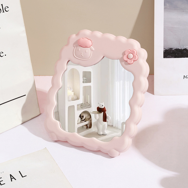 Makeup Mirror Cute desktop Dressing Table Mirrors HD Vanity Mirror ...