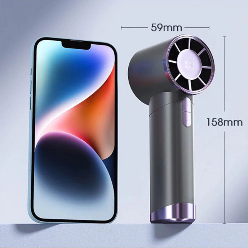 NSS High Speed Turbo Fan Portable Mini Cooling Handy Fan Rechargeable ...