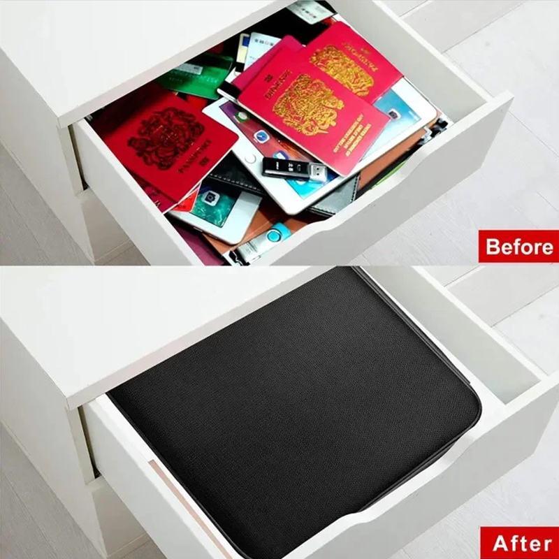 Portable 3-Layer File Organizer Handbag - Waterproof with Secure Lock ...