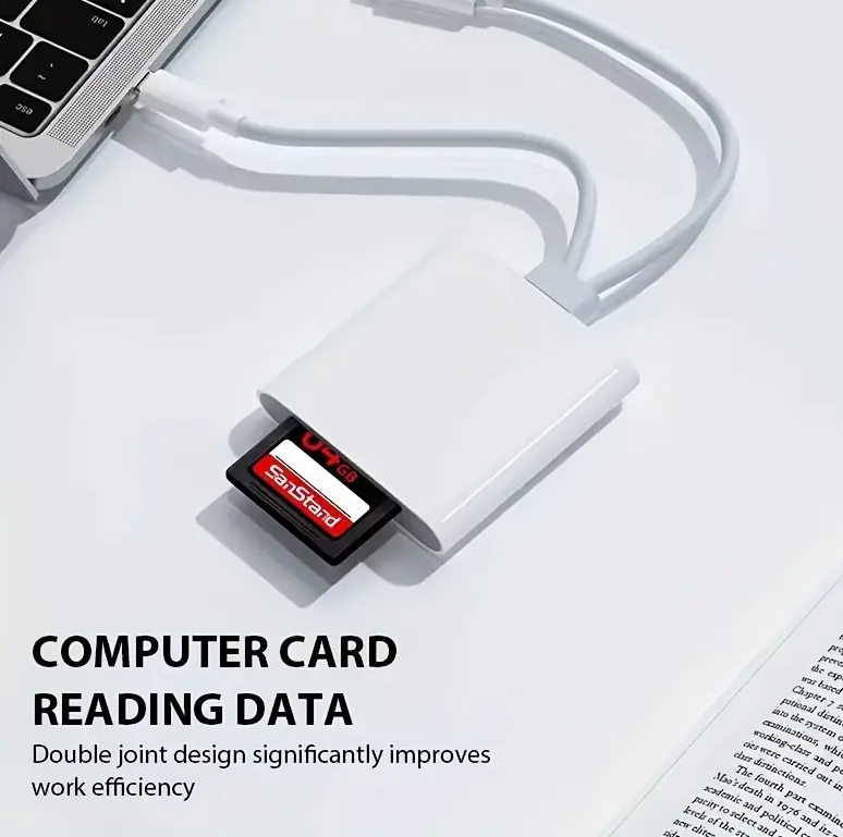 2 In 2 OTG Card Reader USB C Lighting to SD TF Memory Card Adapter For ...