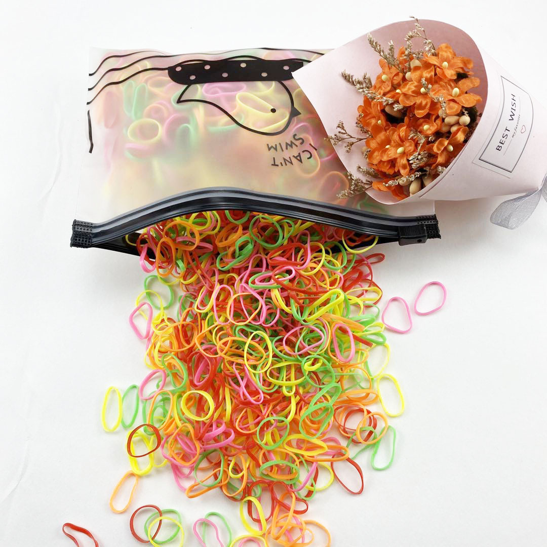 500PCS No Tangle Hair Ties for Girls Soft Elasti c Ponytail Holders ...