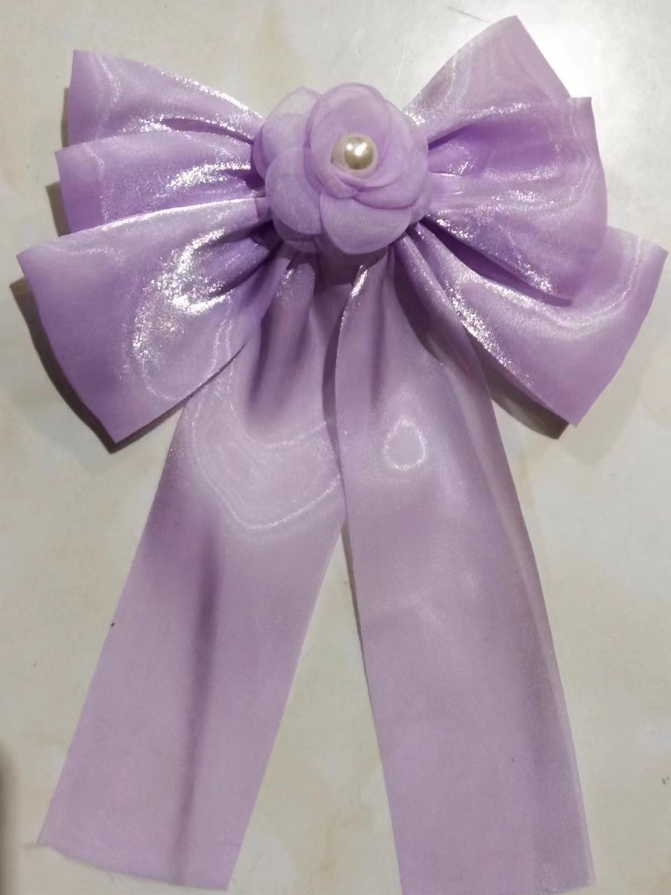 Mermaid Ji Blue Hairpin Fine Flash Big Bow Hairpin Classy Top Clip Hair ...