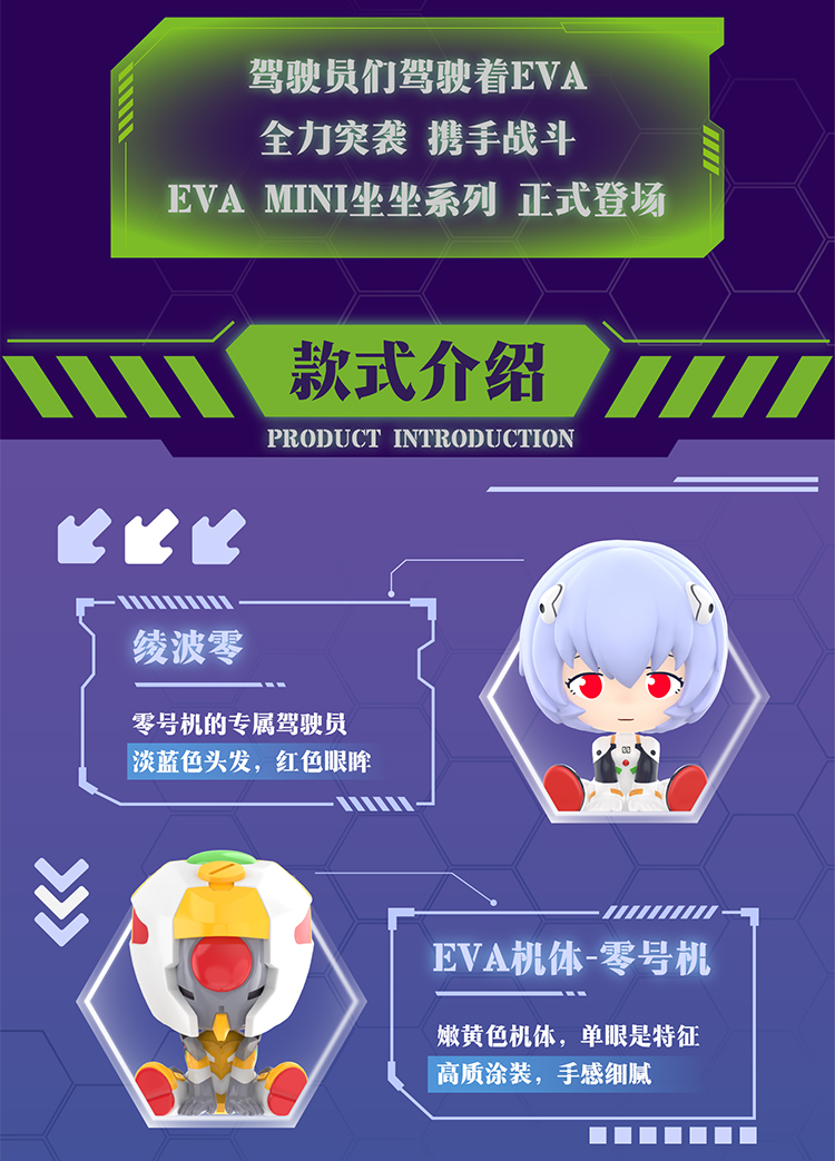 [Genuine] TOPTOY EVA Evangelion MINI Sitting Series Blind Box Cute Toy ...