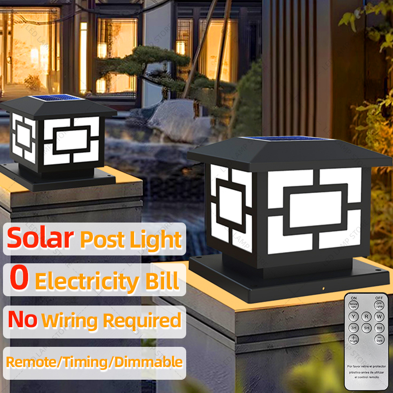 Post Lamp Solar Outdoor Pillar Lights Outside Waterproof Led Wall Light ...