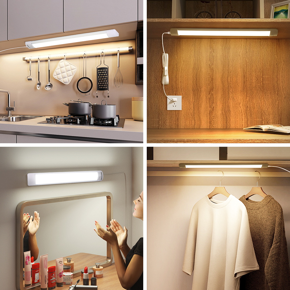 Led Tube Light Fluorescent Lamp Desk Table Lamp 3 Colors Dimming 30/50 ...