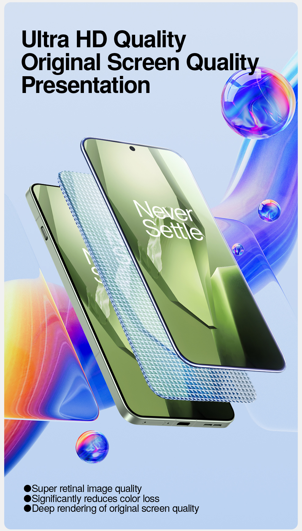 SmartDevil Quick Installation Tempered Glass For OnePlus ACE 5/ACE 5 Pro HD Full Screen ...