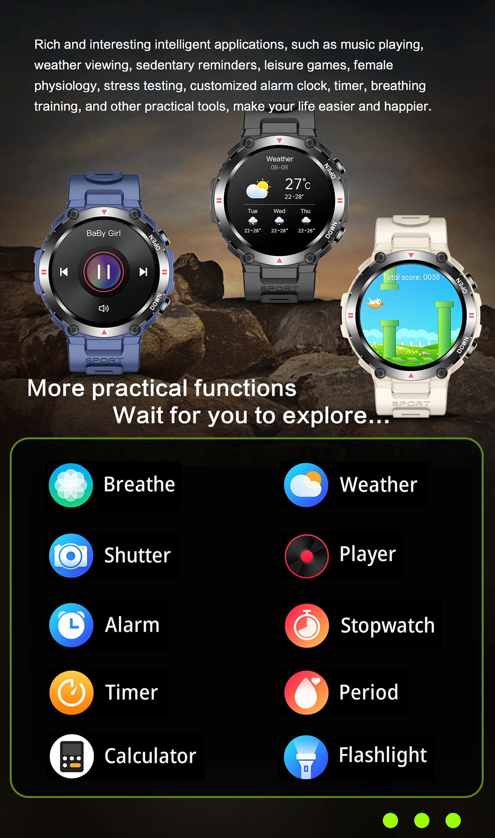 Aolon Tetra R2 Smart Watch for Men Bluetooth Call (Answer/Dial Call) HD ...