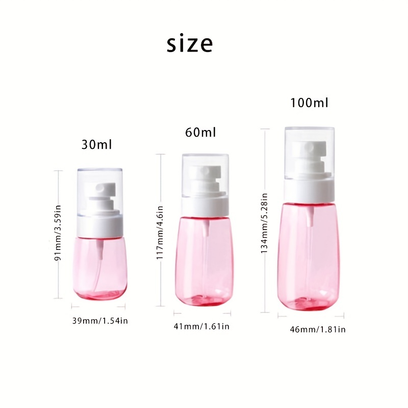 Travel Spray Bottles 30ml, 60ml, 100ml: Versatile Cosmetic and Insect ...