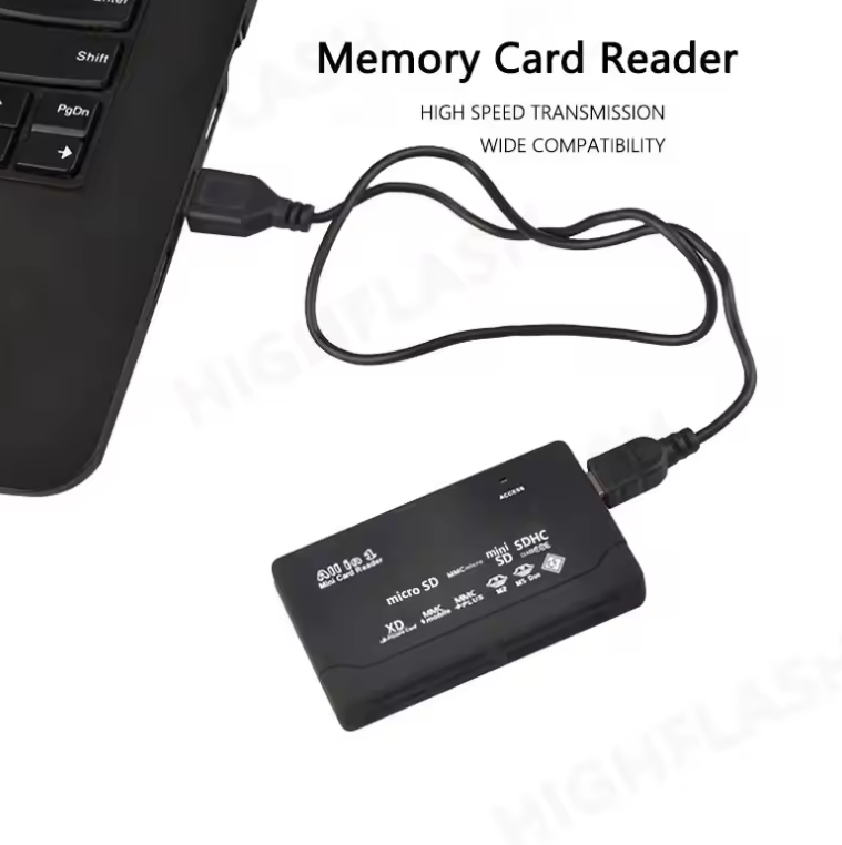 All-in-One Memory Card Reader for USB External Mini SDHC M2 MMC XD CF ...