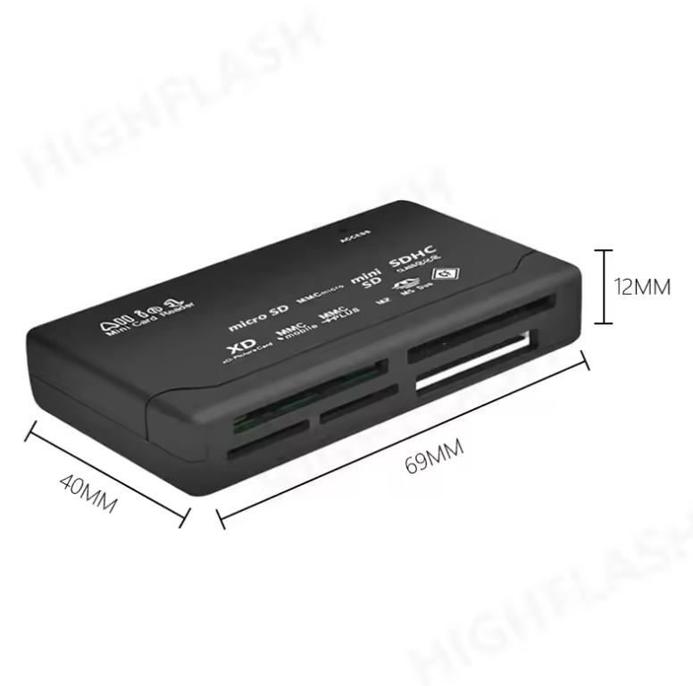 All In One Memory Card Reader For USB External Mini SDHC M2 MMC XD CF ...