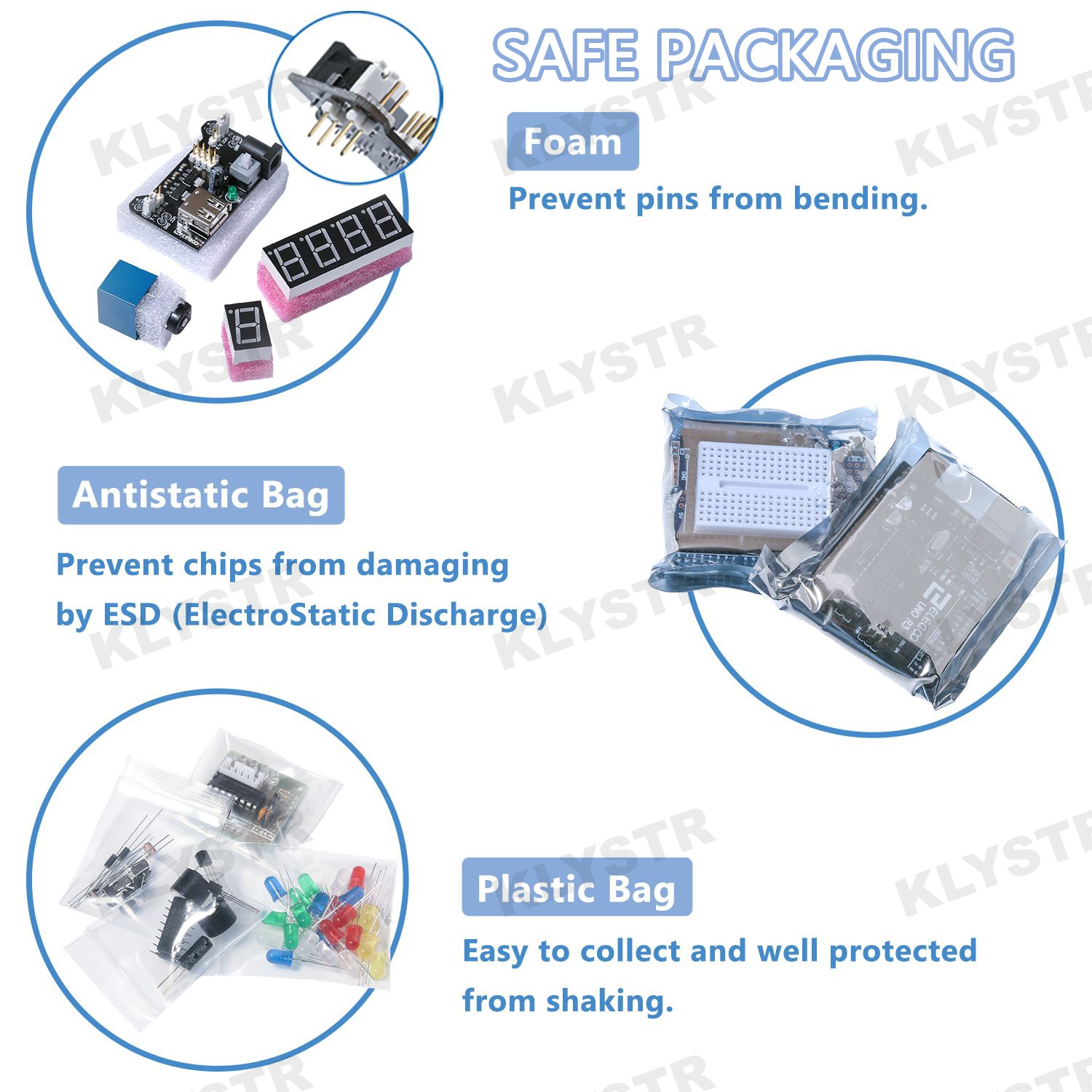 KLYSTR Basic Starter Kit For Arduino Uno R3 With Tutorial Code ...