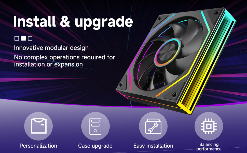 Jungle Leopard Prism 4RS Ultra ARGB CPU Fan 120mm Black / White PC ...