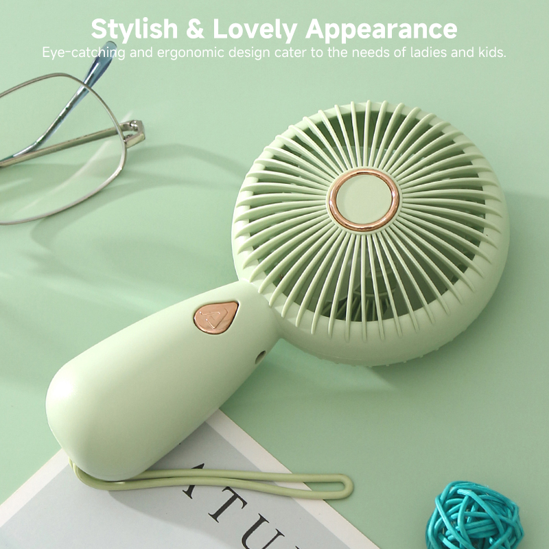 GOOJODOQ Mini Fan Portable Rechargeable LED Ambient Light for School ...