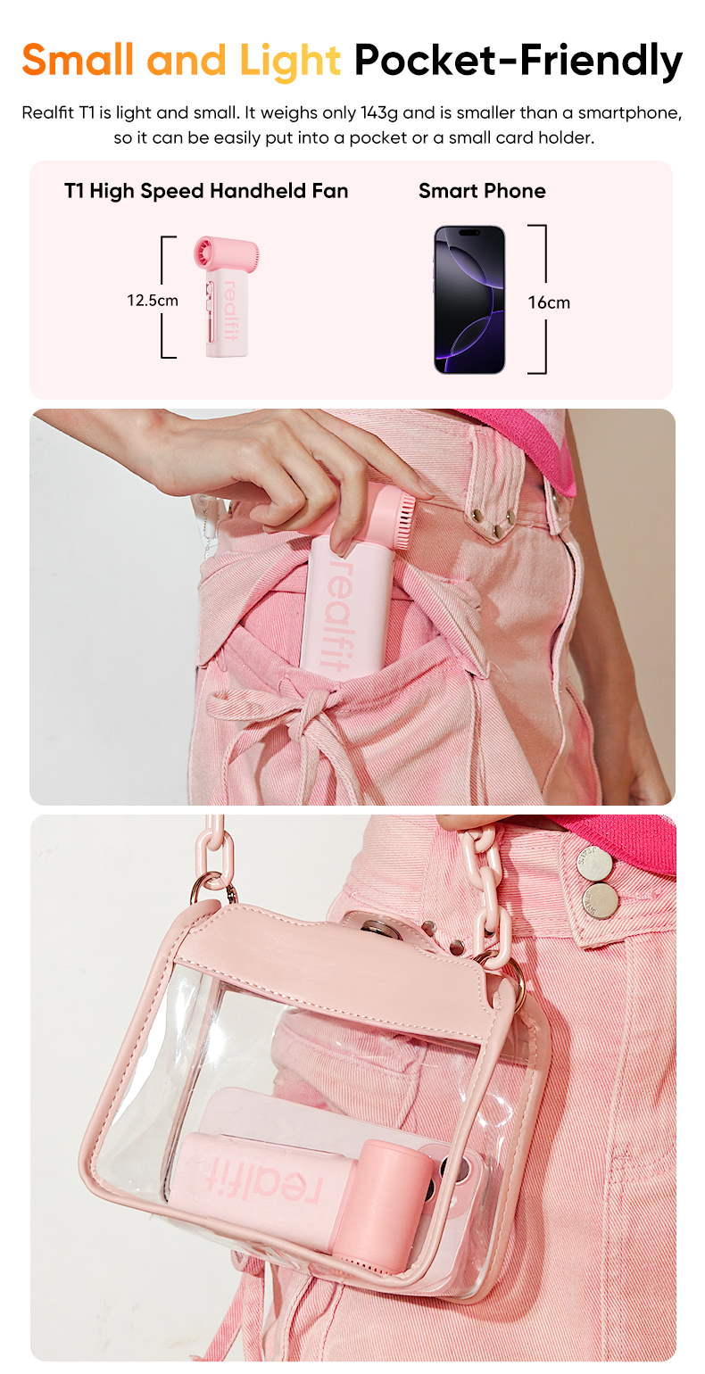 Realfit T1 Turbo Fan Mini Portable With 199 Levels Wind Speeds ...