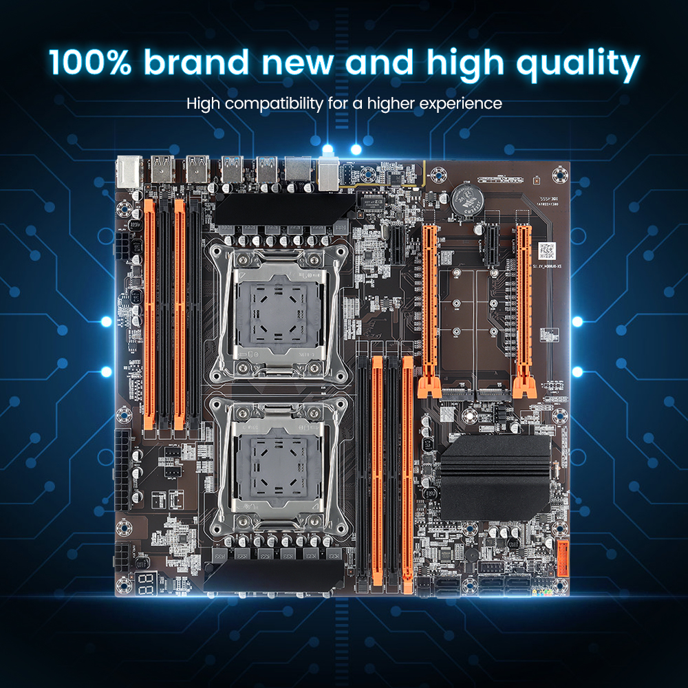 X99 Dual CPU Lyczar kit set Motherboard(X99 Dual CPU)+CPU(2xE5-2680v4 ...