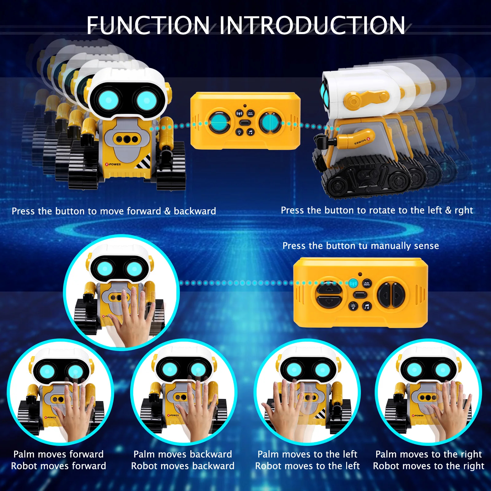 RC Intelligent Robot Wali Rabbit Robot Toy Gesture Sensing Simulation ...