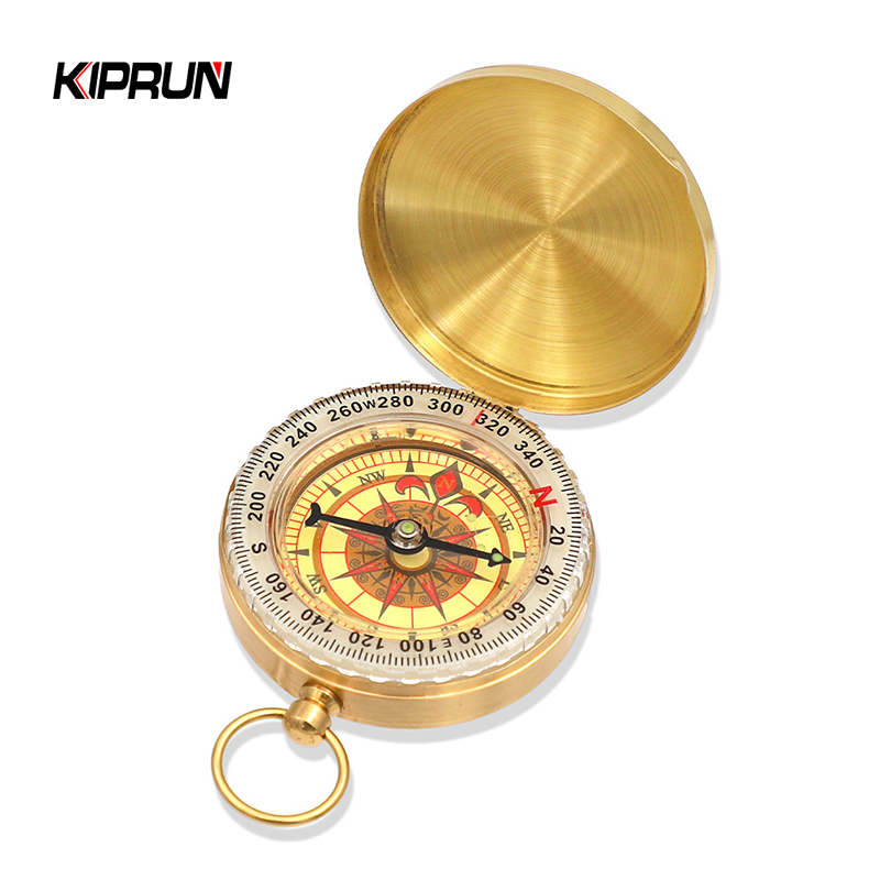 KIPRUN Compass, Pure Copper Camping Compass, with Noctilucence Display ...