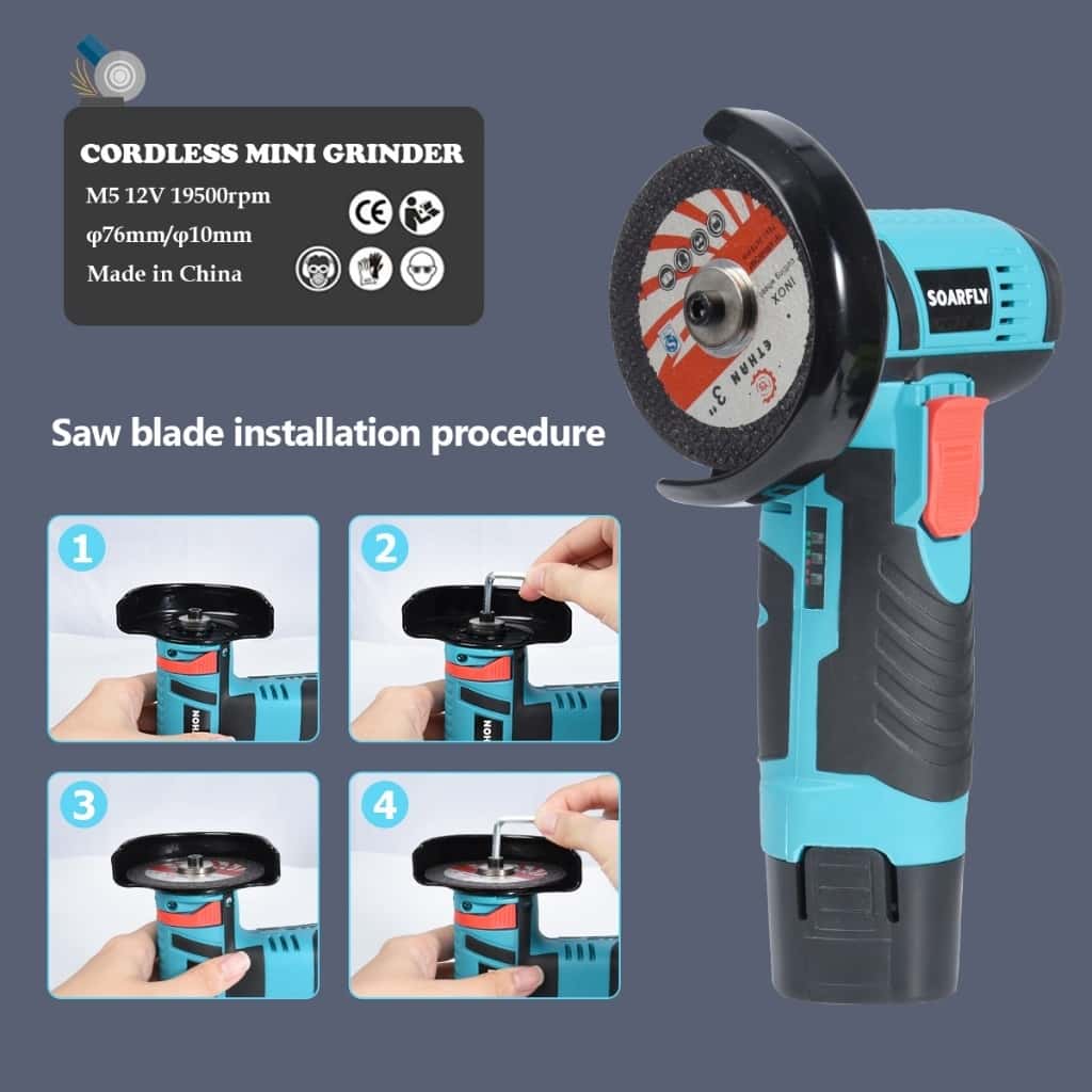【Free Gift】Mini Angle Grinder Cordless Angle Grinder Brushless Polisher ...