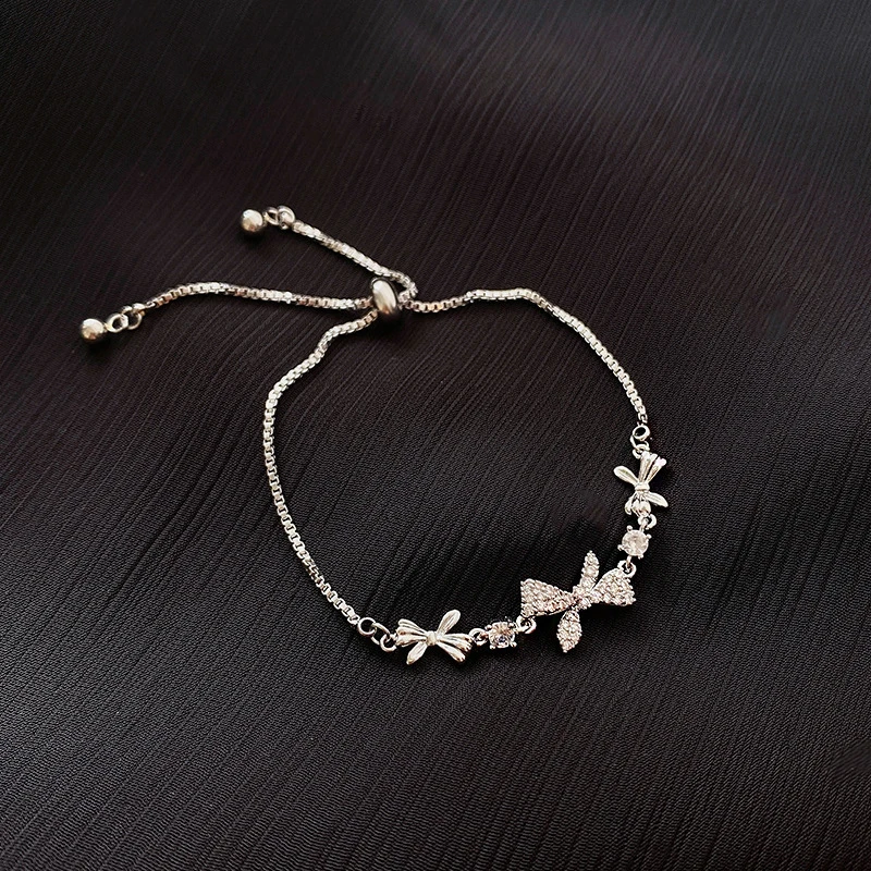 Sophisticated Zircon Bow Bracelet Luxe Feel for Women’s Elegant and ...