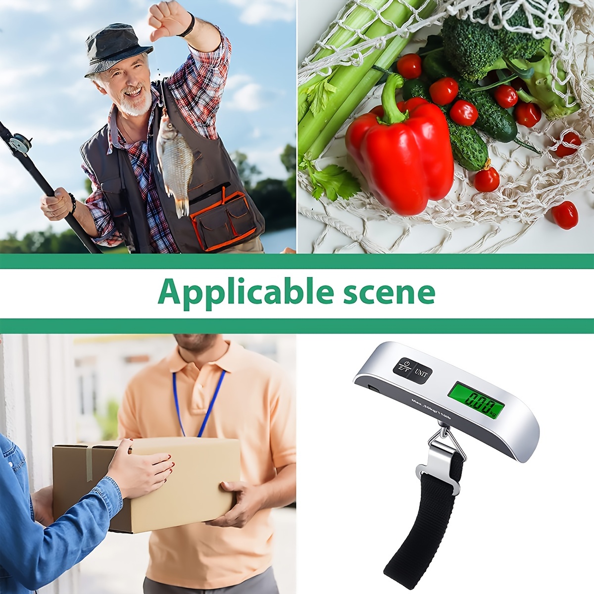 Portable Digital Luggage Scale – Handheld Baggage Weight Meter with ...