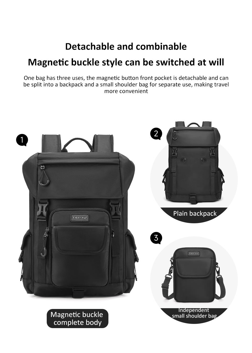 Tigernu 9909 16L Multifunctional 3 - in - 1 Lightweight Waterproof and ...