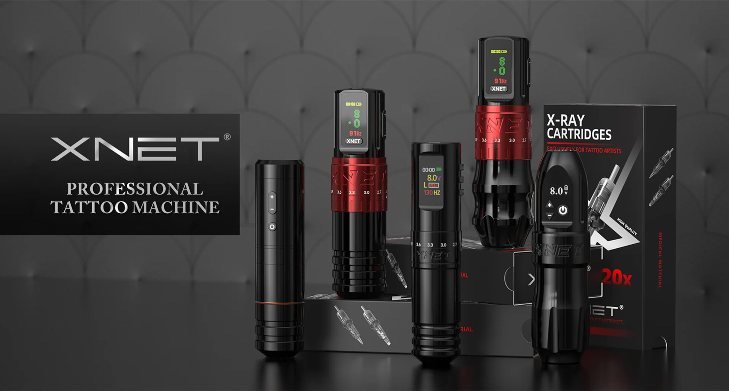 XNET T1 Wireless Tattoo Machine Pen 7 Stroke Adjustment with LCD Screen ...