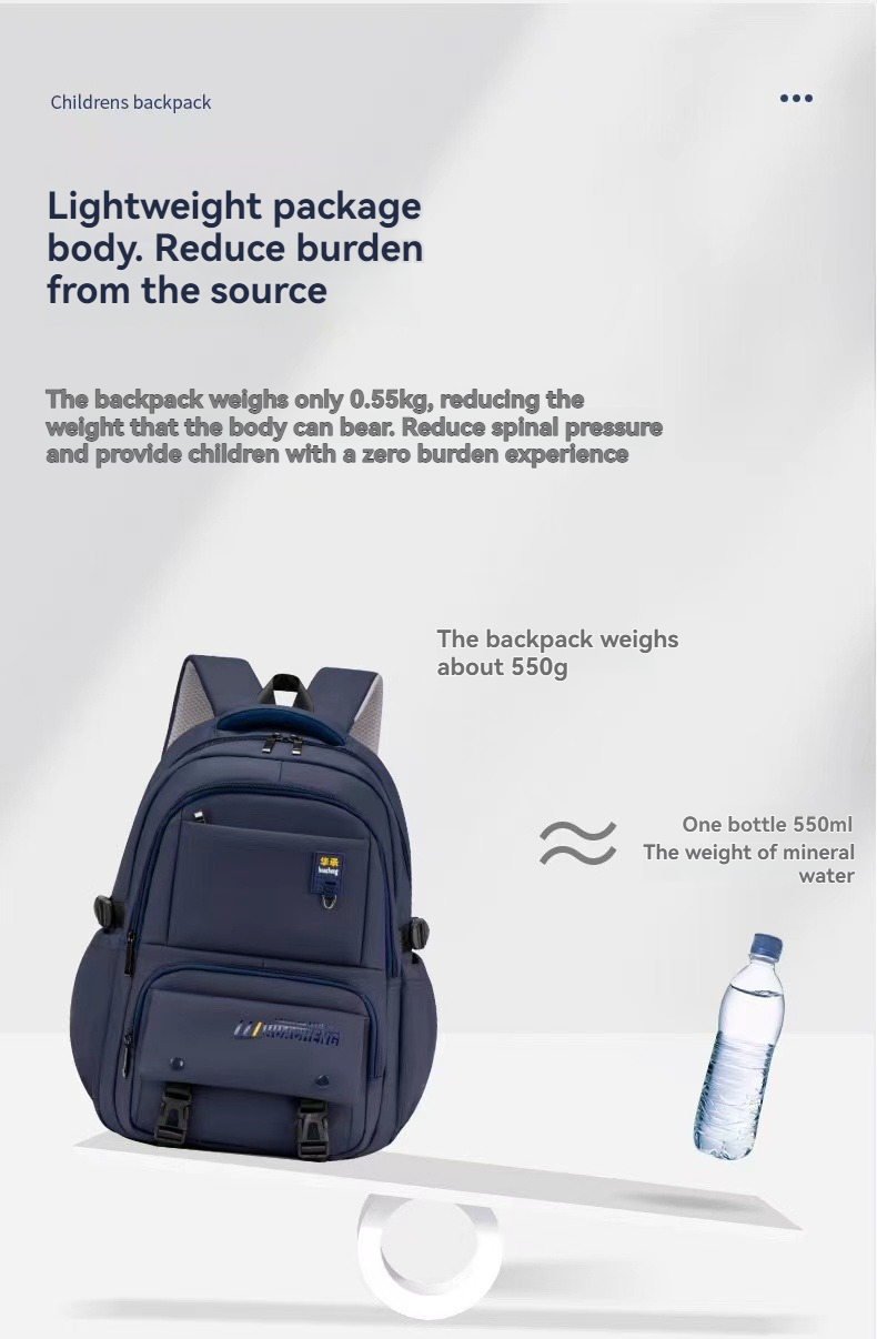 New Light and large capacity Kids School Bag for grades 1-6 Spine ...